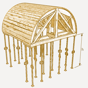 Precio en España de m² de Cimbra de madera para bóveda. Generador de ...